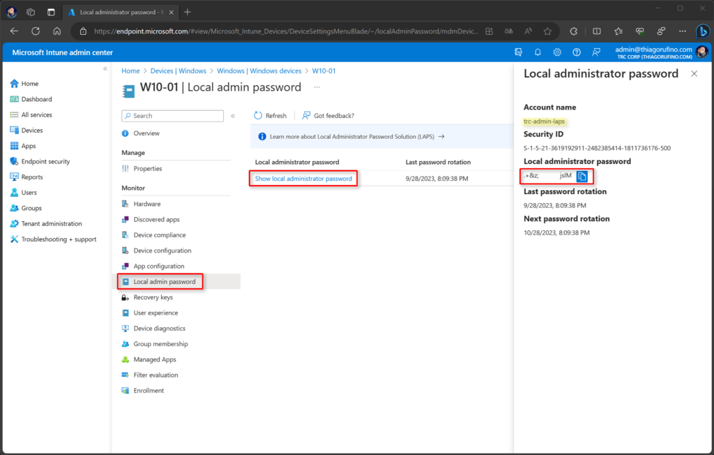 Gerenciando Windows LAPS com Intune e Entra ID